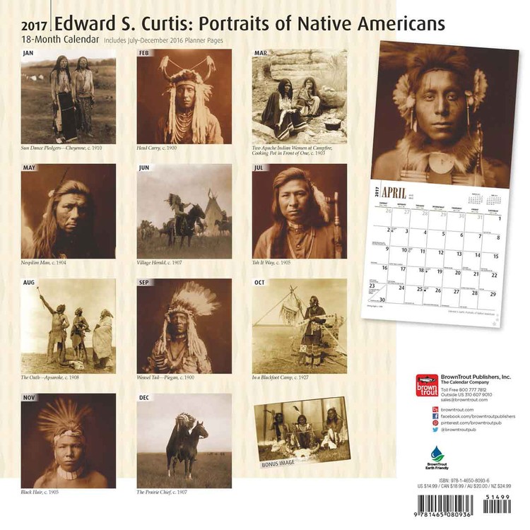 Edward S. Curtis: Portraits of Native Americans - Wandkalender 2024 ...