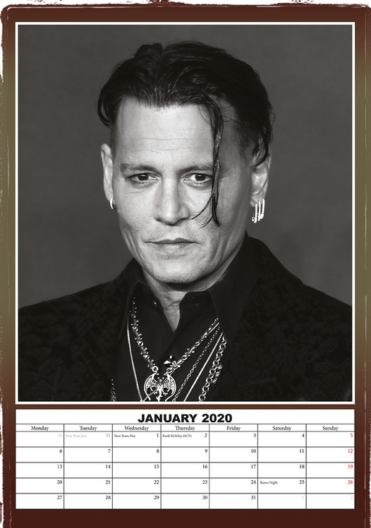 Johnny Depp - Wandkalender 2024 | Kaufen bei Europosters