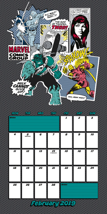 Marvel Comics - Wandkalender 2019 | Kaufen bei Europosters