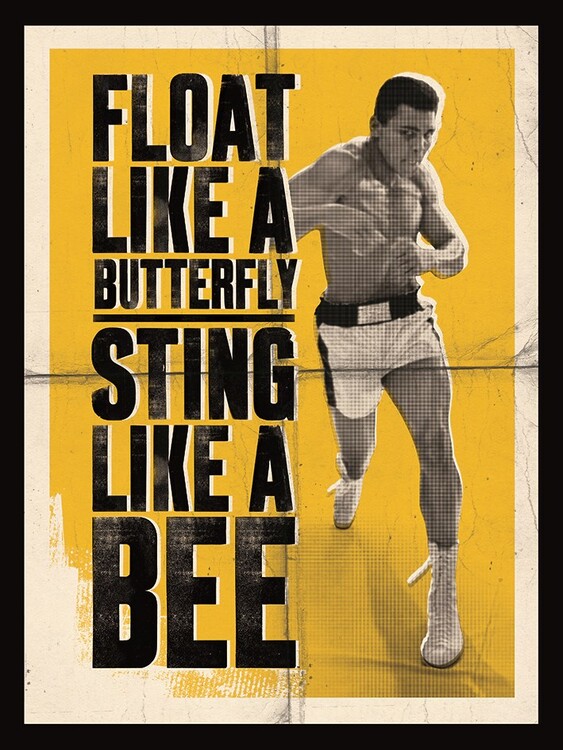 Leinwanddruck Muhammad Ali - Float Like a Butterfly | Canvas Wandbilder ...