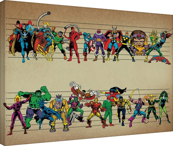 Leinwanddruck Marvel Comics - Line Up | Canvas Wandbilder | Europosters