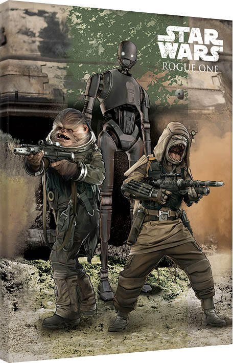 Leinwanddruck Rogue One: Star Wars Story - Pao, Bistan & K-2S0 | Canvas ...