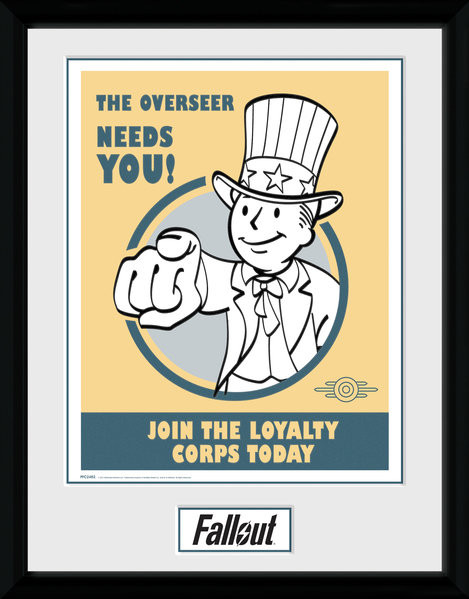 Fallout - Needs You Poster Incorniciato, Quadro su Europosters.it