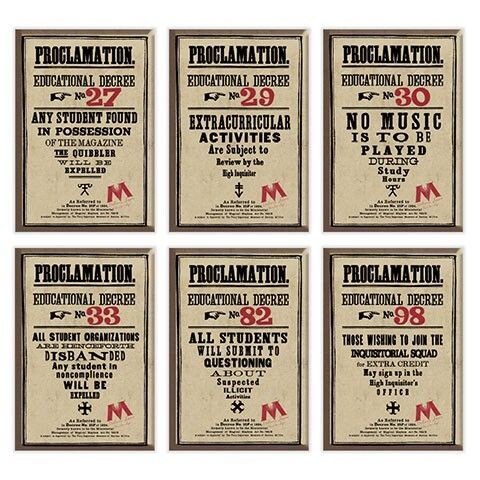Harry Potter Proclamation Sign PROCLAMATION No. 82 QUESTIONING Harry