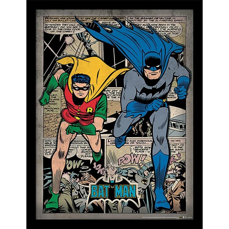 Lámina enmarcada Batman - Comic Montage| Pósters, cuadros | Posters.es