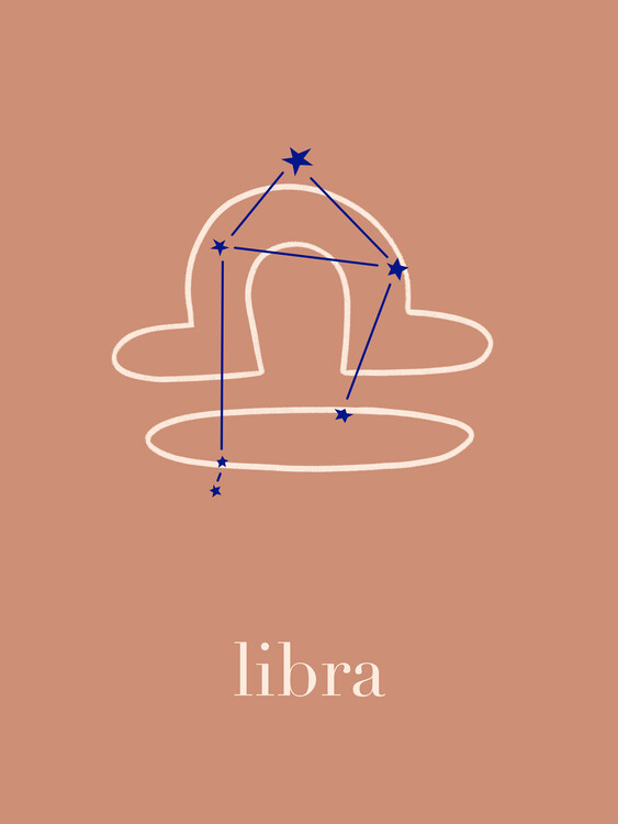 Kunstdruck Zodiac - Libra - Terracotta, Alina Buffiere | Poster ...