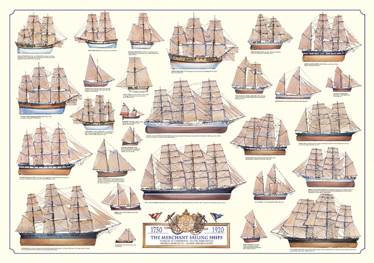 Merchant sailing ships | Sprzedaż na Posters.pl