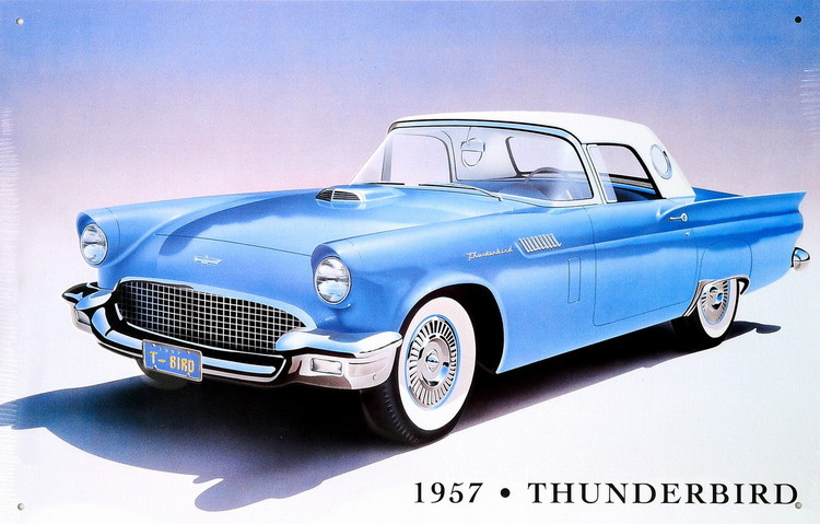 1957 THUNDERBIRD | Collectible retro metal signs for your wall