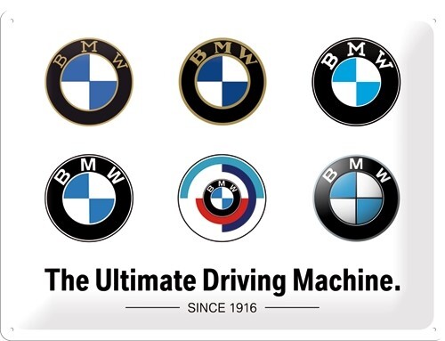 BMW - Logo Evolution | Collectible retro metal signs for your wall