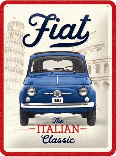 Fiat - Italian Classic | Collectible retro metal signs for your wall