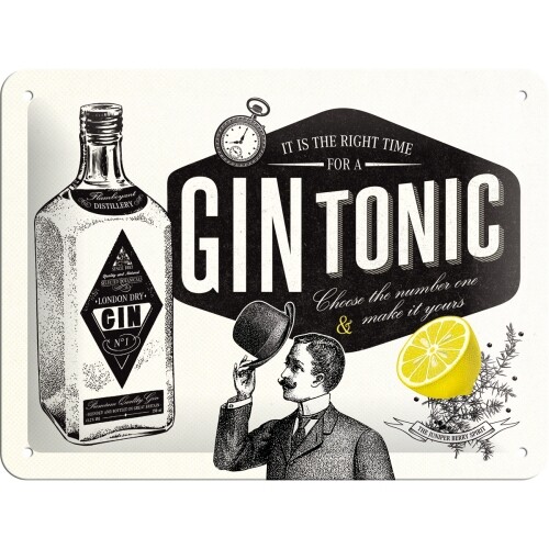 Gin Tonic | Collectible retro metal signs for your wall