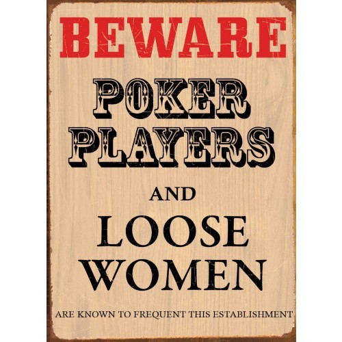 POKER PLAYERS | Collectible retro metal signs for your wall