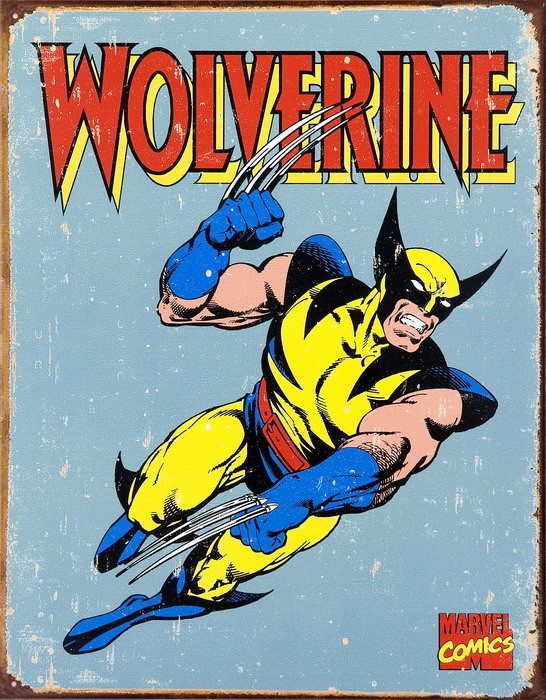 VINTAGE WOLVERINE | Collectible retro metal signs for your wall