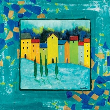 Modrá ve městě, Maria Teresa Gianola Obraz na zeď, umělecký print na ...