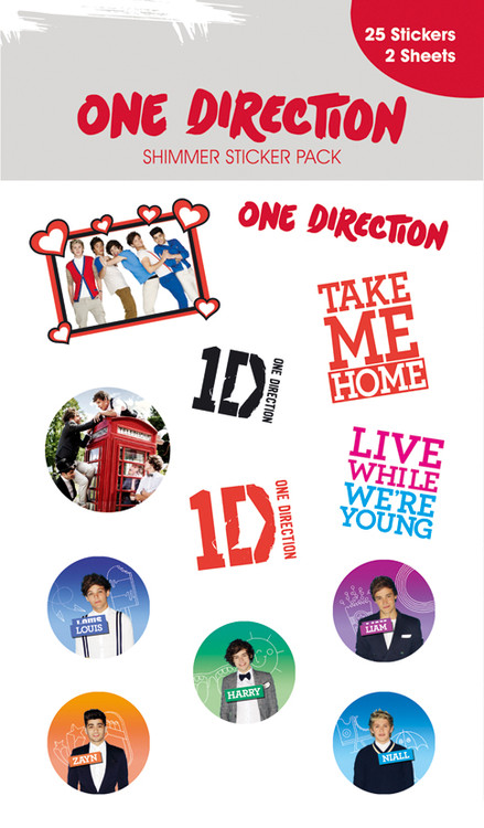 Pegatinas ONE DIRECTION - shimmer with glitter | Ideas para regalos ...