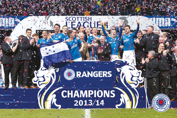 Rangers FC - League One Winners 13/16 Plakat, Poster online på Europosters