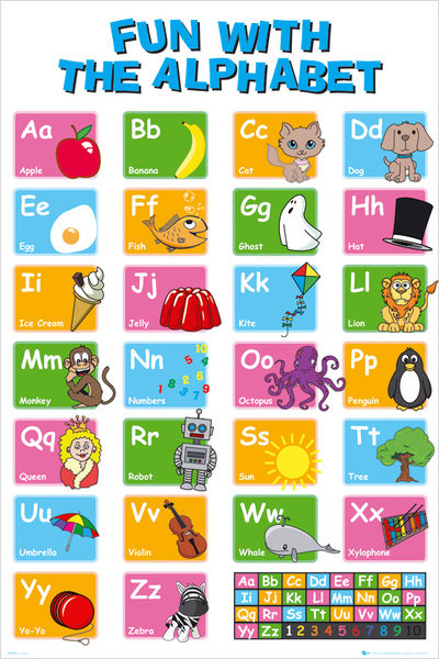 Plakát Educational alphabet | Obraz na zeď | 3+1 zdarma | Posters.cz