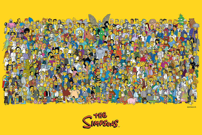 Plakat, Obraz Simpsonowie - Characters | Plakaty ścienne | 3+1 GRATIS ...