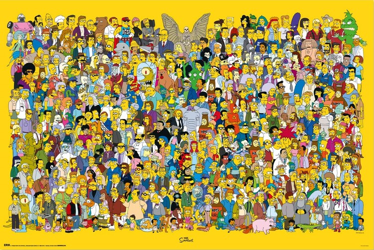 Plakát The Simpsons - Cast | Obraz na zeď | 3+1 zdarma | Posters.cz