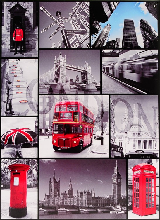 Plaque LONDON SIGN | Plaques métal vintage décoratives | Europosters