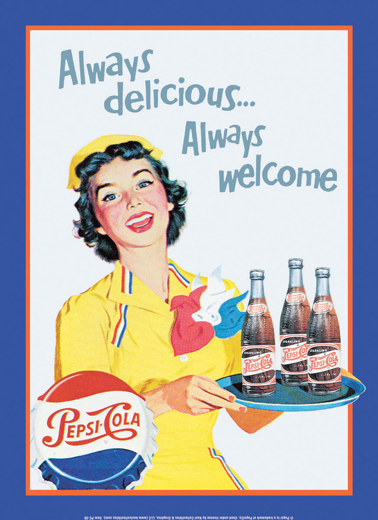 Plaque PEPSI ALWAYS DELICIOUS | Plaques métal vintage décoratives ...