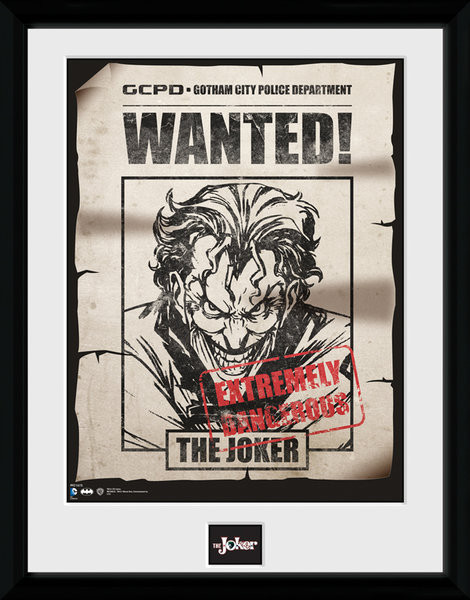 Batman Comic - Joker Wanted Framed poster | Buy at UKposters