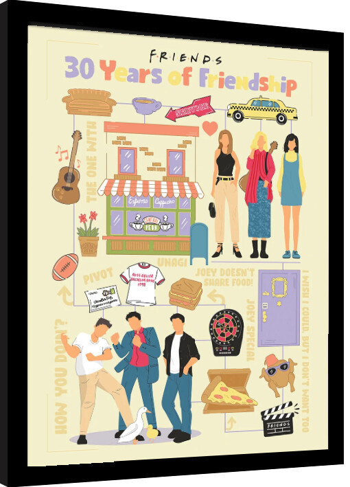 Friends 30 Years - 30 Years of Friendship Framed poster | Buy at UKposters