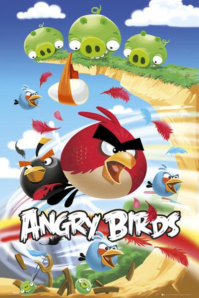 Plakat Angry birds - attack | Poster an der Wand | 3+1 GRATIS | Europosters