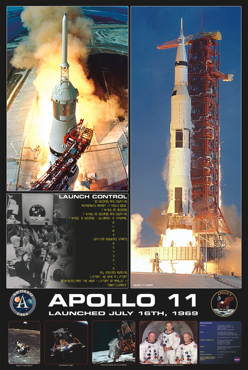 Plakat Apollo 11 - launch | Poster an der Wand | 3+1 GRATIS | Europosters
