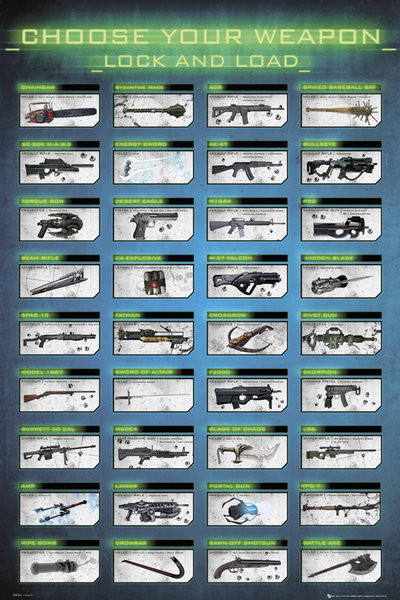 Plakat Gaming - choose your weapon | Poster an der Wand | 3+1 GRATIS ...