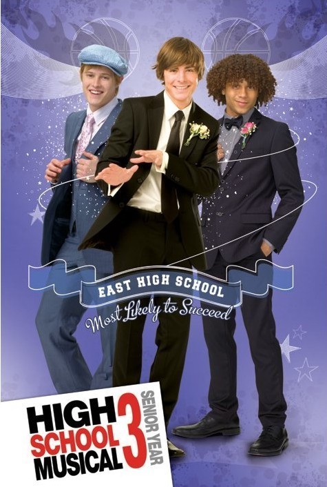 Plakat HIGH SCHOOL MUSICAL 3 - boys | Poster an der Wand | 3+1 GRATIS ...