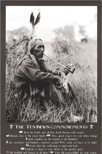 Indian - ten commandments Poster, Plakat | Kaufen bei Europosters