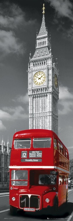 Plakat London - big ben & bus | Poster an der Wand | 3+1 GRATIS ...