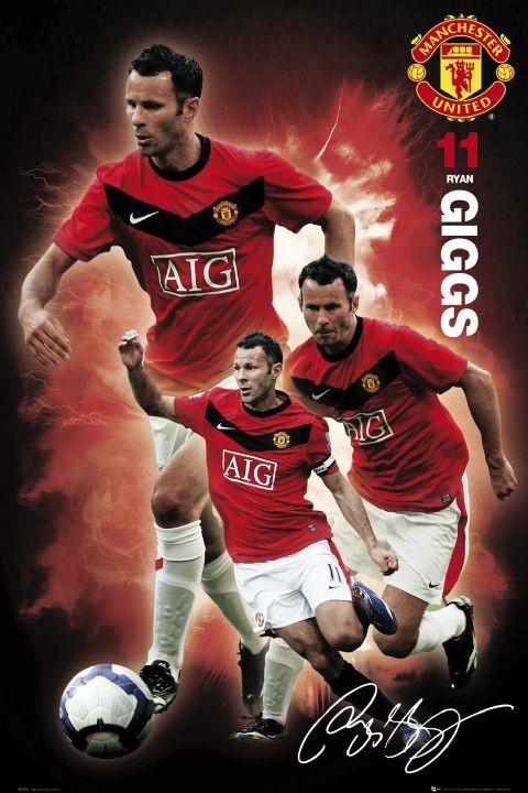 Plakat Manchester United - gigs 09/10 | Poster an der Wand | 3+1 GRATIS ...