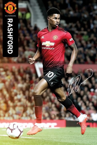 Plakat Manchester United - Rushford 18-19 | Poster an der Wand | 3+1 ...