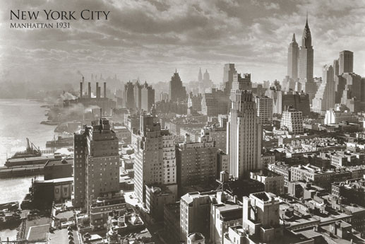 Plakat Manhattan - east river 1931 | Poster an der Wand | 3+1 GRATIS ...