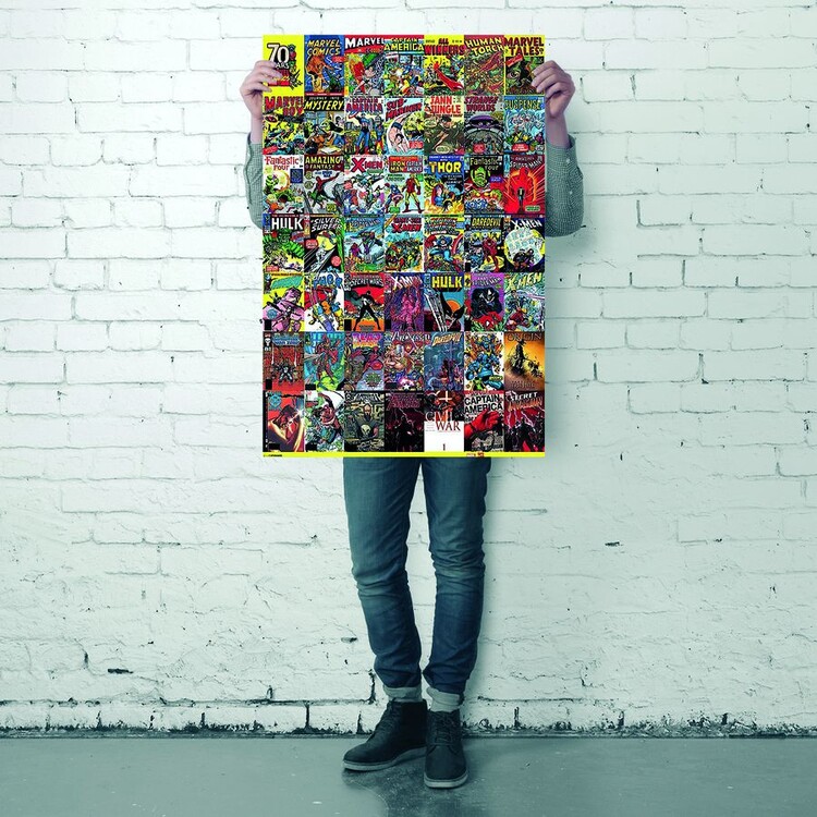 Plakat Marvel - Retro Comic Covers | Poster an der Wand | 3+1 GRATIS ...