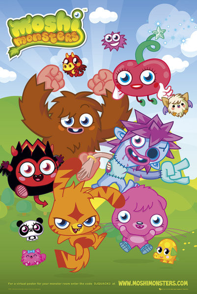 Plakat Moshi monsters - group | Poster an der Wand | 3+1 GRATIS ...