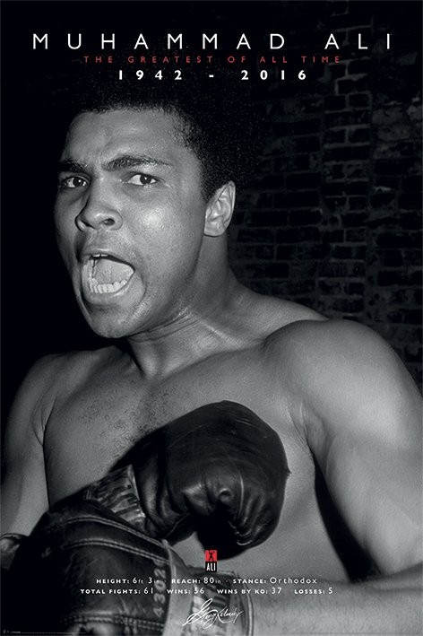 Poster, Quadro Muhammad Ali - Greatest | Poster sul muro | 3+1 GRATIS ...