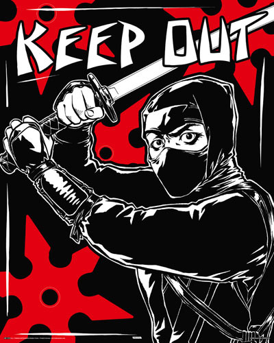 Plakat Ninja | Poster an der Wand | 3+1 GRATIS | Europosters