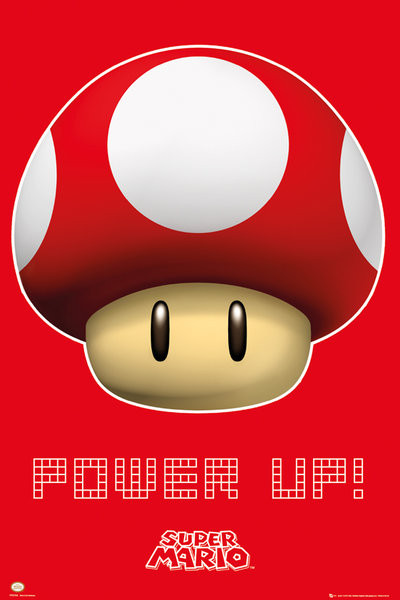 Plakat Nintendo - power up | Poster an der Wand | 3+1 GRATIS | Europosters
