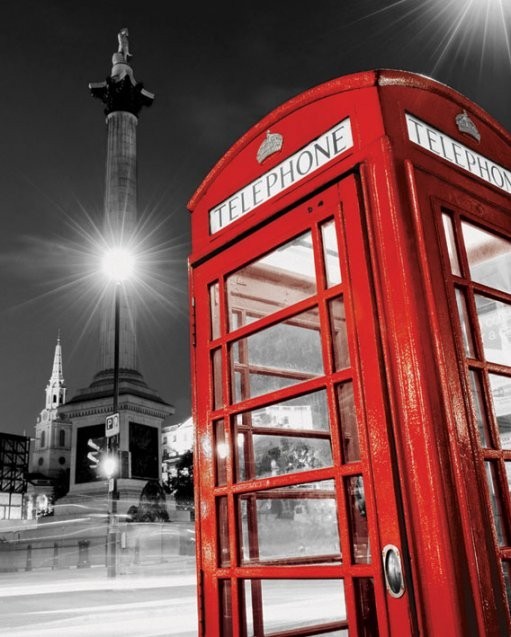Plakat Red telephone box | Poster an der Wand | 3+1 GRATIS | Europosters
