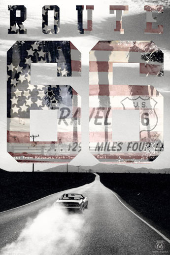 Plakat Route 66 - usa | Poster an der Wand | 3+1 GRATIS | Europosters