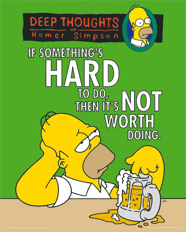 Plakat THE SIMPSONS - deep thoughts | Poster an der Wand | 3+1 GRATIS ...