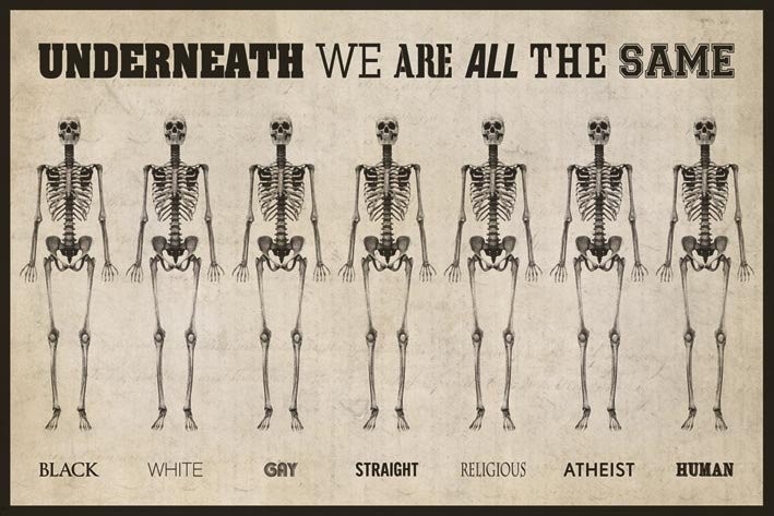 Plakat Underneath we are all the same | Poster an der Wand | 3+1 GRATIS ...