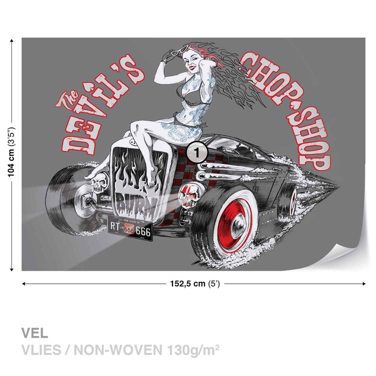 Alchimie Hot Rod Devil Voiture Poster Mural, Papier peint | Acheter-le ...