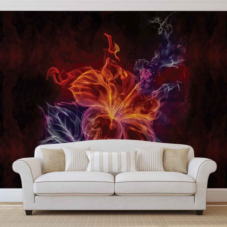 Fleurs Floral Art Poster Mural, Papier peint | Acheter-le sur ...