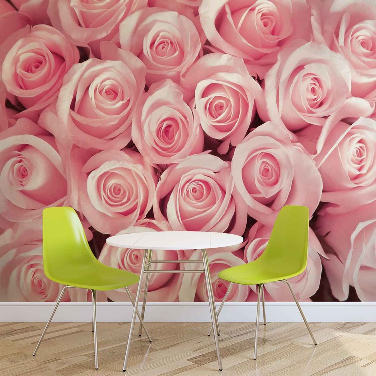 Fleurs Roses Poster Mural, Papier peint | Acheter-le sur Europosters.fr
