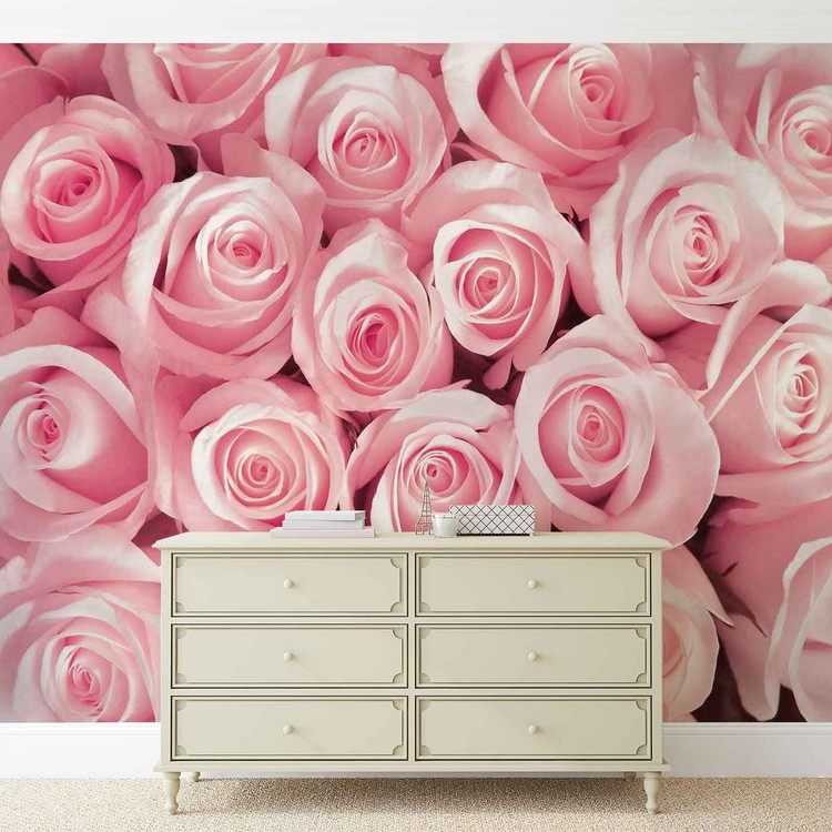 Fleurs Roses Poster Mural, Papier peint | Acheter-le sur Europosters.fr