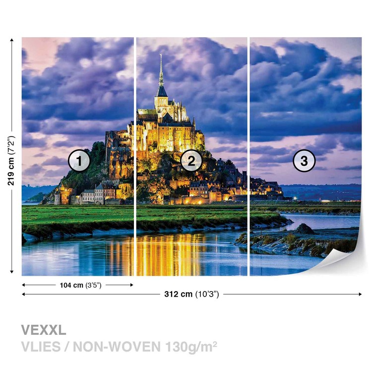 France Mont Saint Michel Poster Mural, Papier peint | Acheter-le sur ...